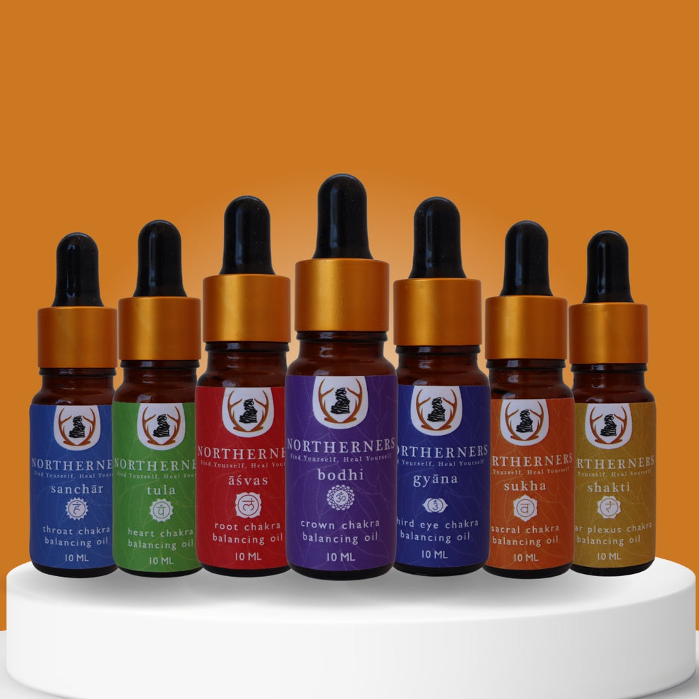 Set of 7 Chakra Balancing Aroma Oils – Northerners